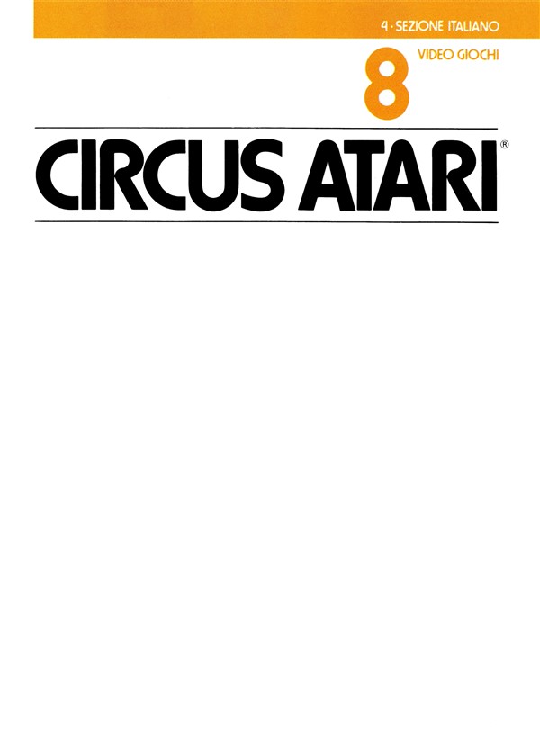 Atari 2600 VCS Circus Atari : scans, dump, download, screenshots, ads ...