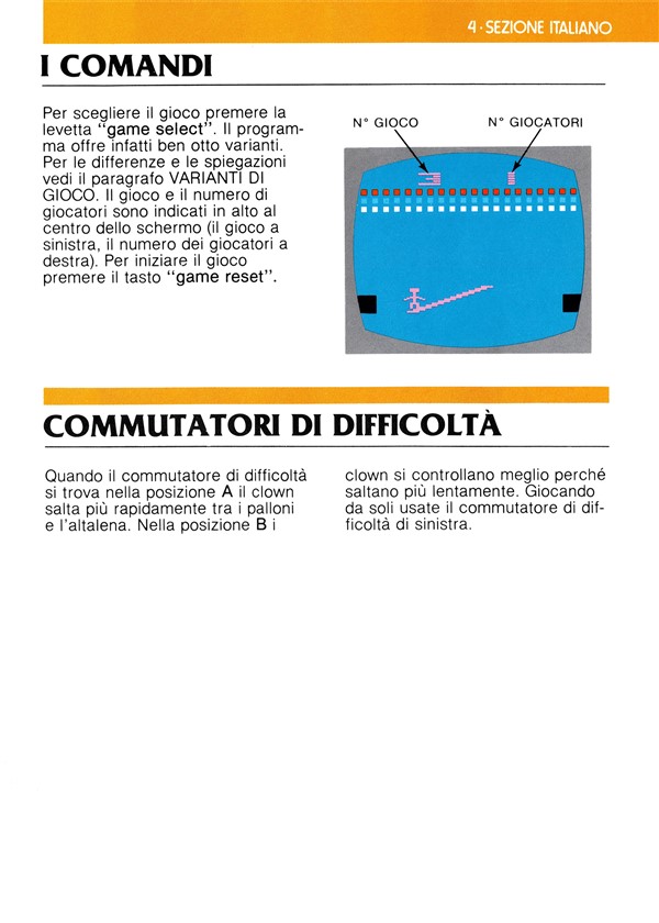 Atari 2600 VCS Circus Atari : scans, dump, download, screenshots, ads ...