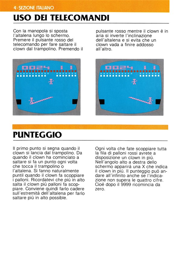 Atari 2600 VCS Circus Atari : scans, dump, download, screenshots, ads ...