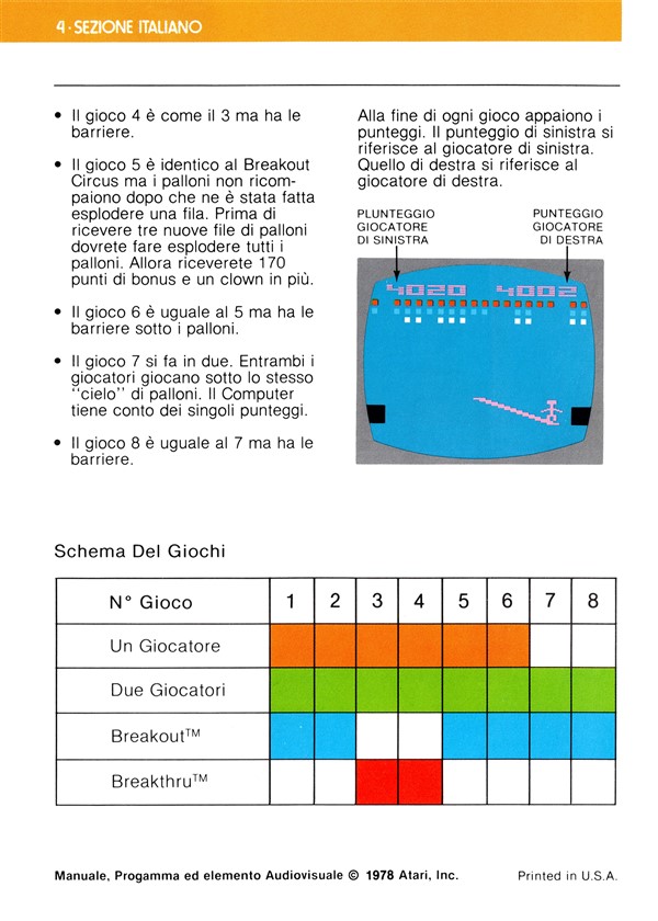 Atari 2600 VCS Circus Atari : scans, dump, download, screenshots, ads ...