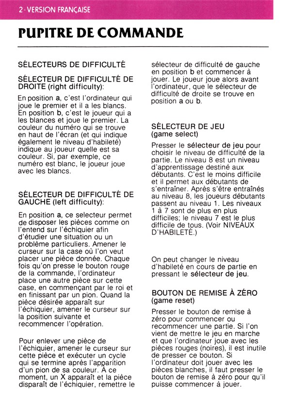 Atari 2600 VCS Video Chess : scans, dump, download, screenshots, ads ...