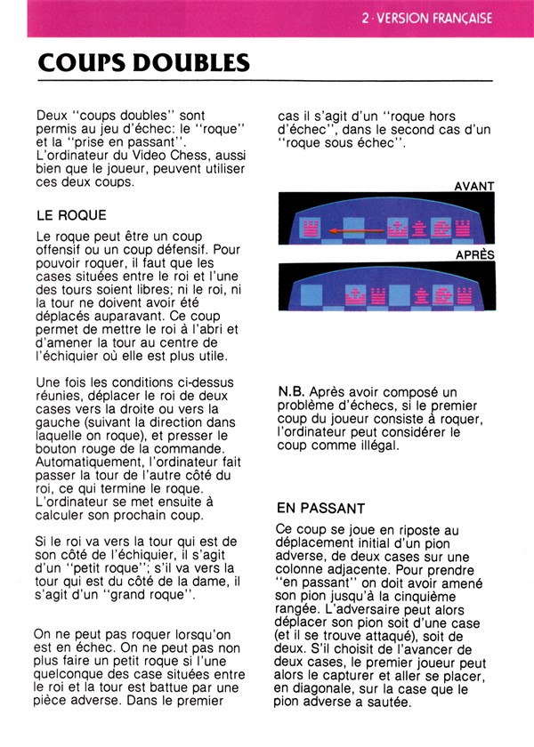 Atari 2600 VCS Video Chess : scans, dump, download, screenshots, ads ...