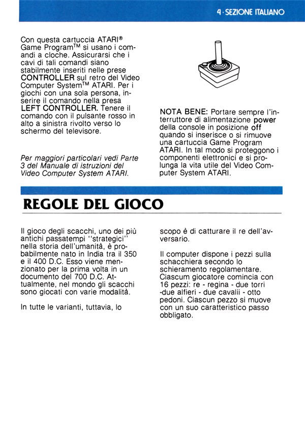 Atari 2600 VCS Video Chess : scans, dump, download, screenshots, ads ...