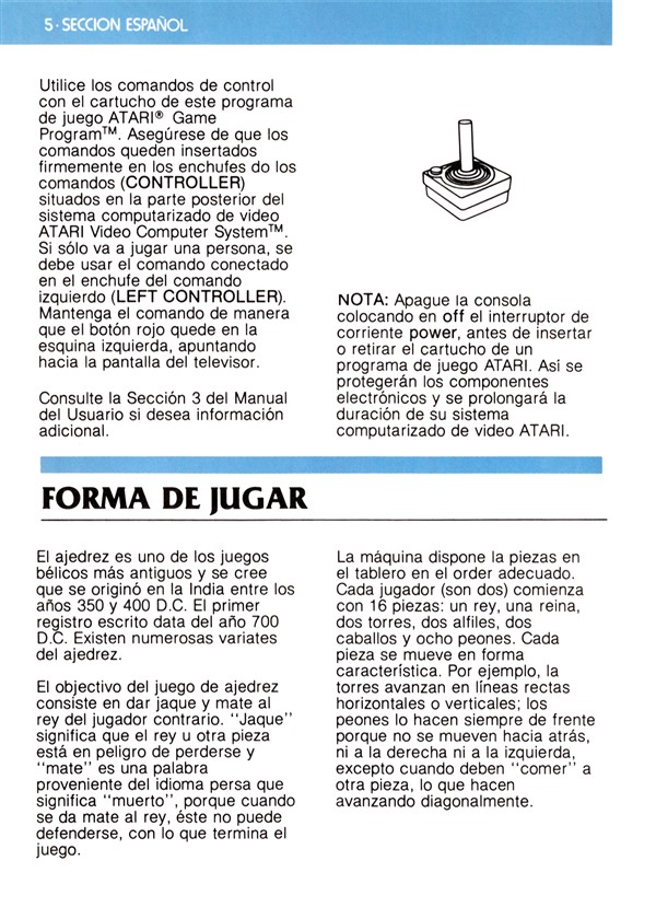 Atari 2600 VCS Video Chess : scans, dump, download, screenshots, ads ...
