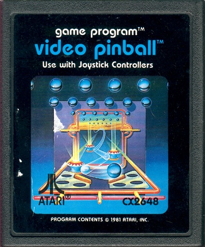 Atari 2600 VCS Video Pinball : scans, dump, download, screenshots, ads ...