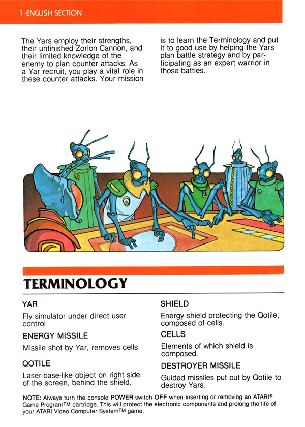 Atari 2600 VCS Yars' Revenge : scans, dump, download, screenshots, ads ...