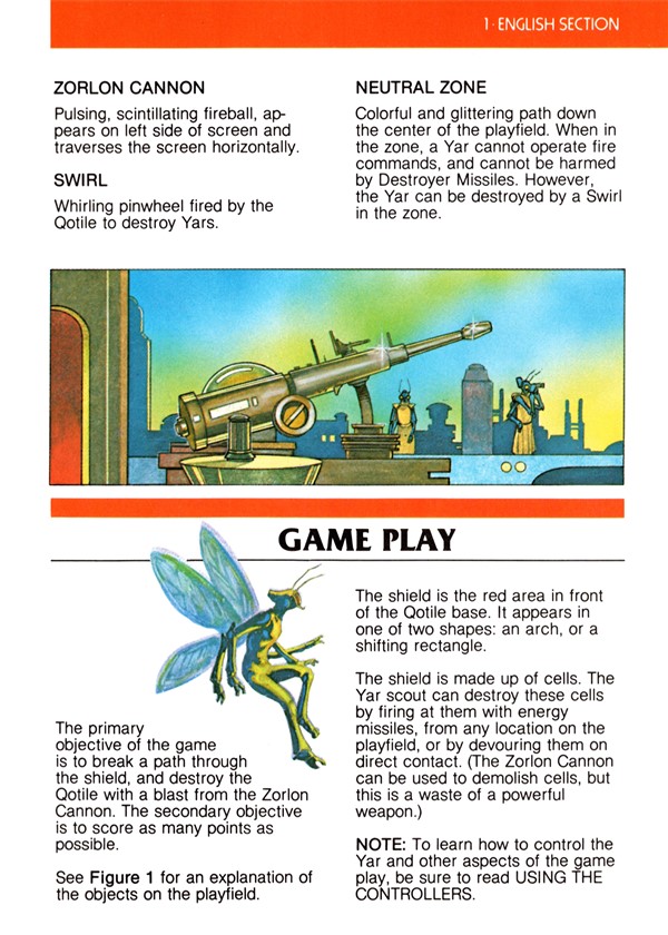 Atari 2600 VCS Yars' Revenge : scans, dump, download, screenshots, ads ...
