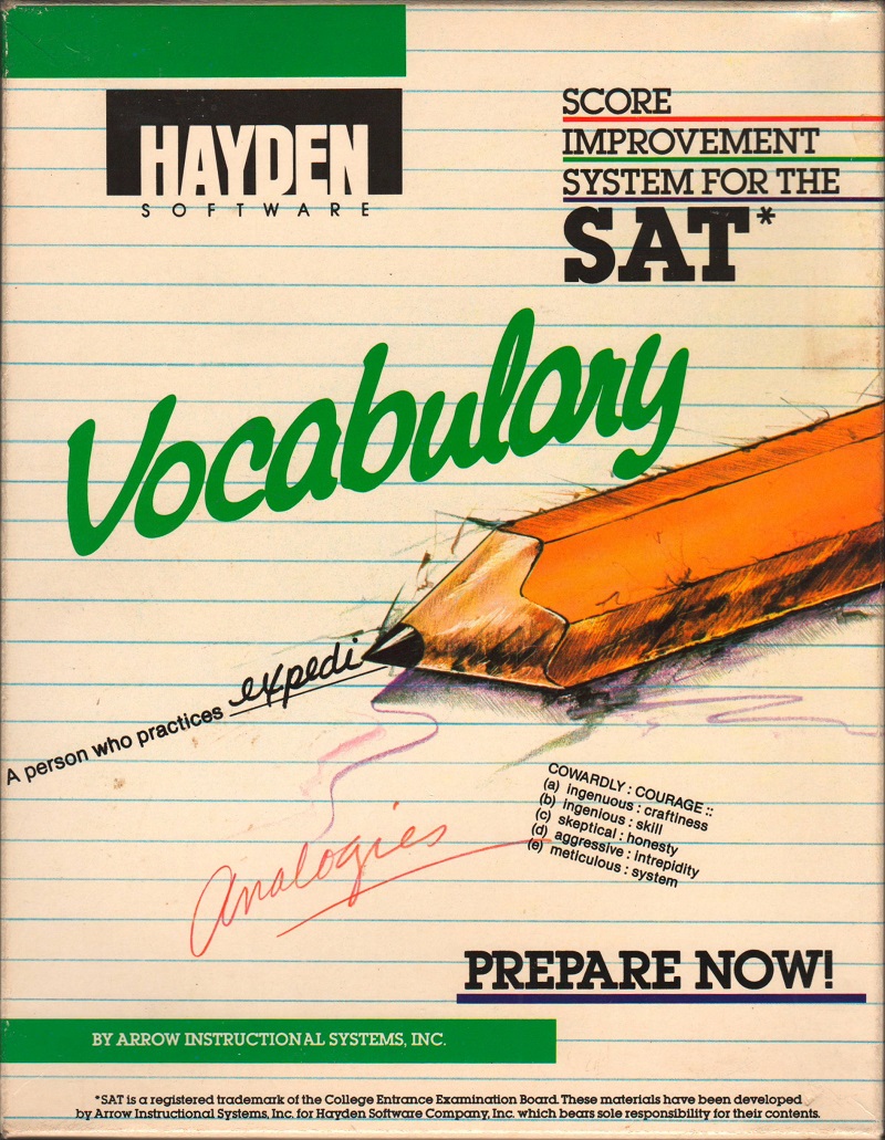 Atari 400 800 XL XE Score Improvement System for the SAT - Vocabulary ...