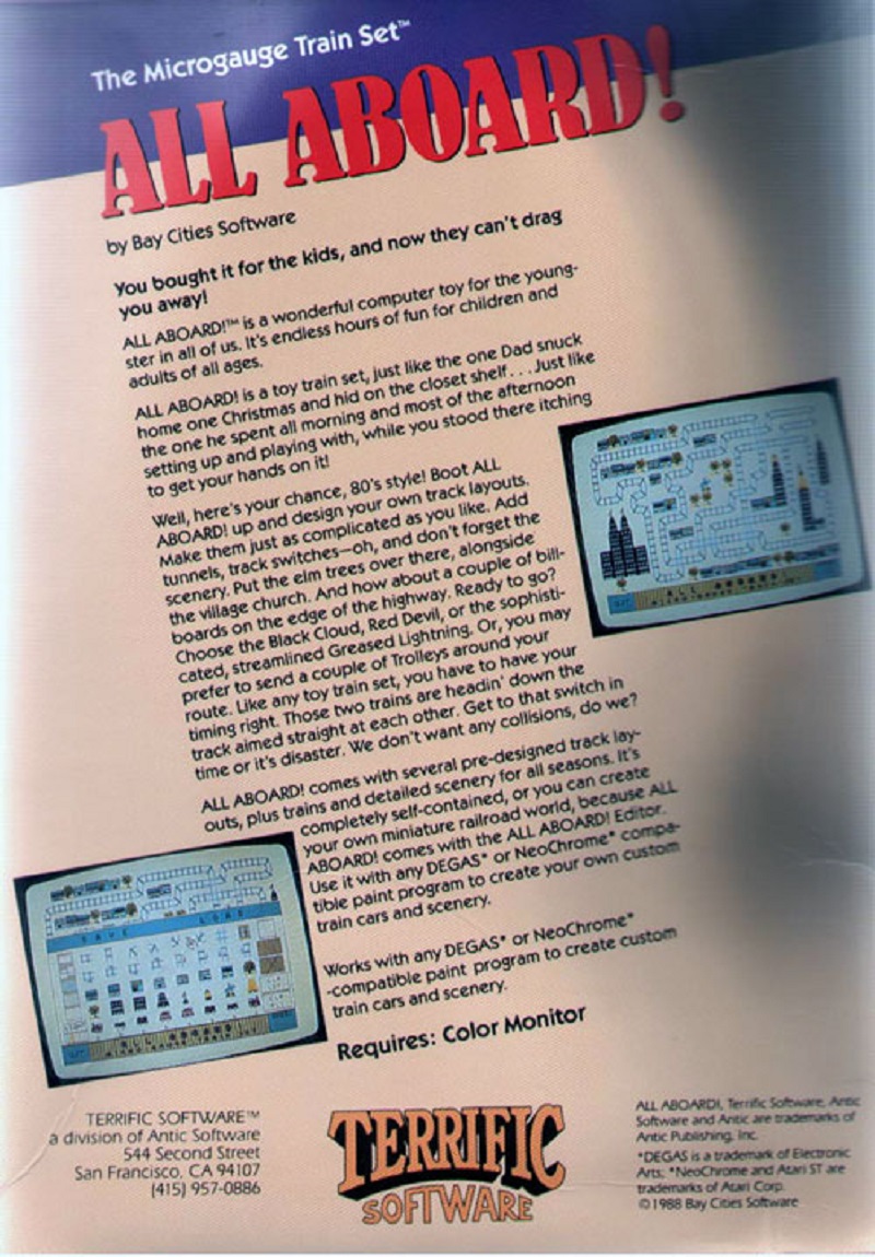 Atari ST All Aboard! Micro Gauge Train Set : scans, dump, download ...